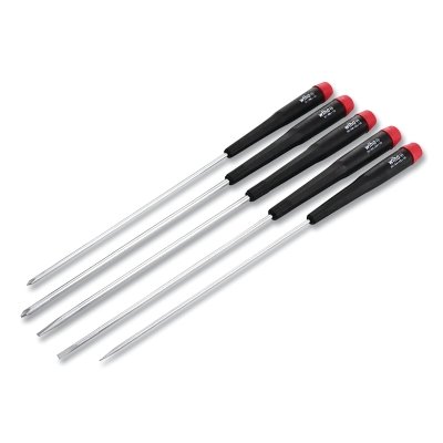 5 Pc Precision Slotted and Phillips Screwdriver Set, Ergonomic Grip ...