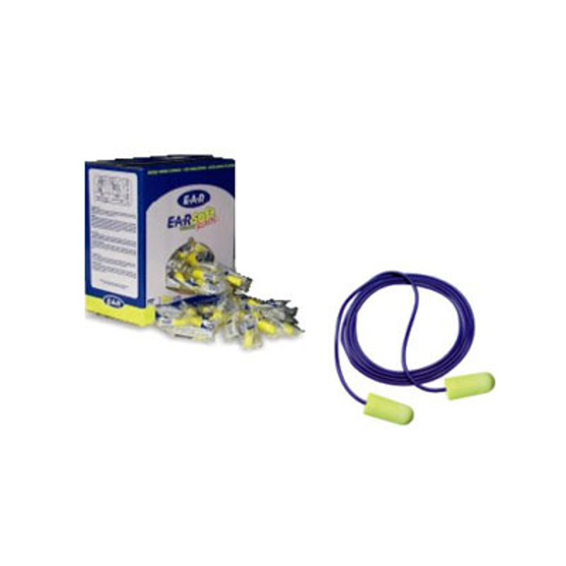 EARSOFT YLW NEON EARPLUGS REG CORDED 200 - Universal Industrial Supply