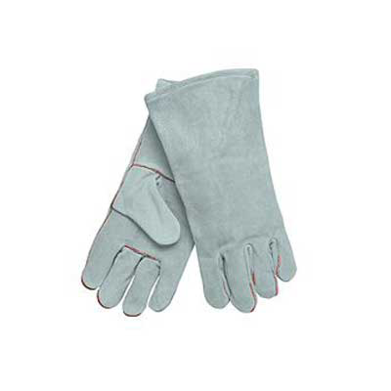 GLOVE LEATHER WELDERS SOCK LINED GRAY - Universal Industrial Supply