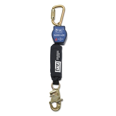 Nano-Lok™ for Hot Work Use Self-Retracting Lifeline, 6 ft, Rebar Hook ...