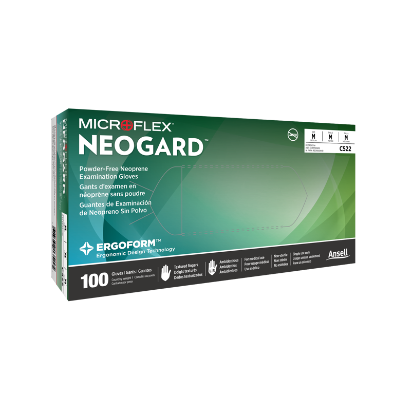 Neoprene Exam Glove with ERGOFORM Ergonomic Design Technology ...