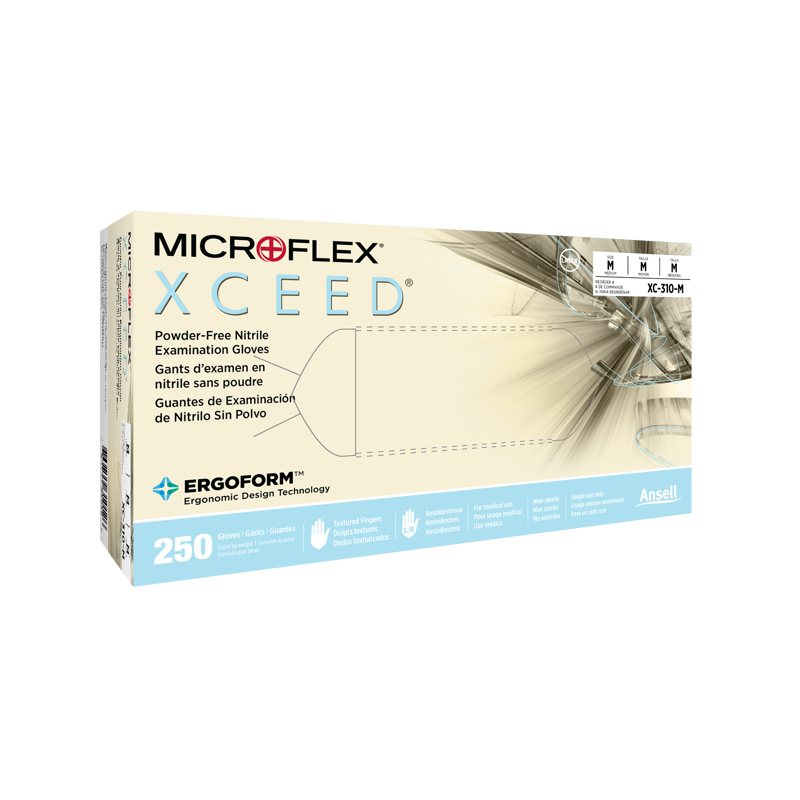 Thin, Strong Nitrile Exam Glove with ERGOFORM™ Ergonomic Design ...