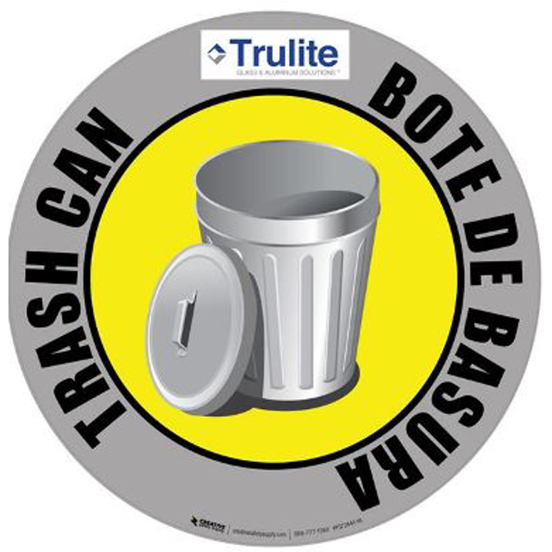 Trash Can Sticker - Universal Industrial Supply
