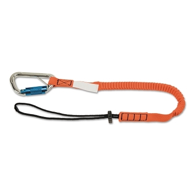 Triple-Locking Tool Tethers, 51 in, Carabiner, 15 lb Capacity ...