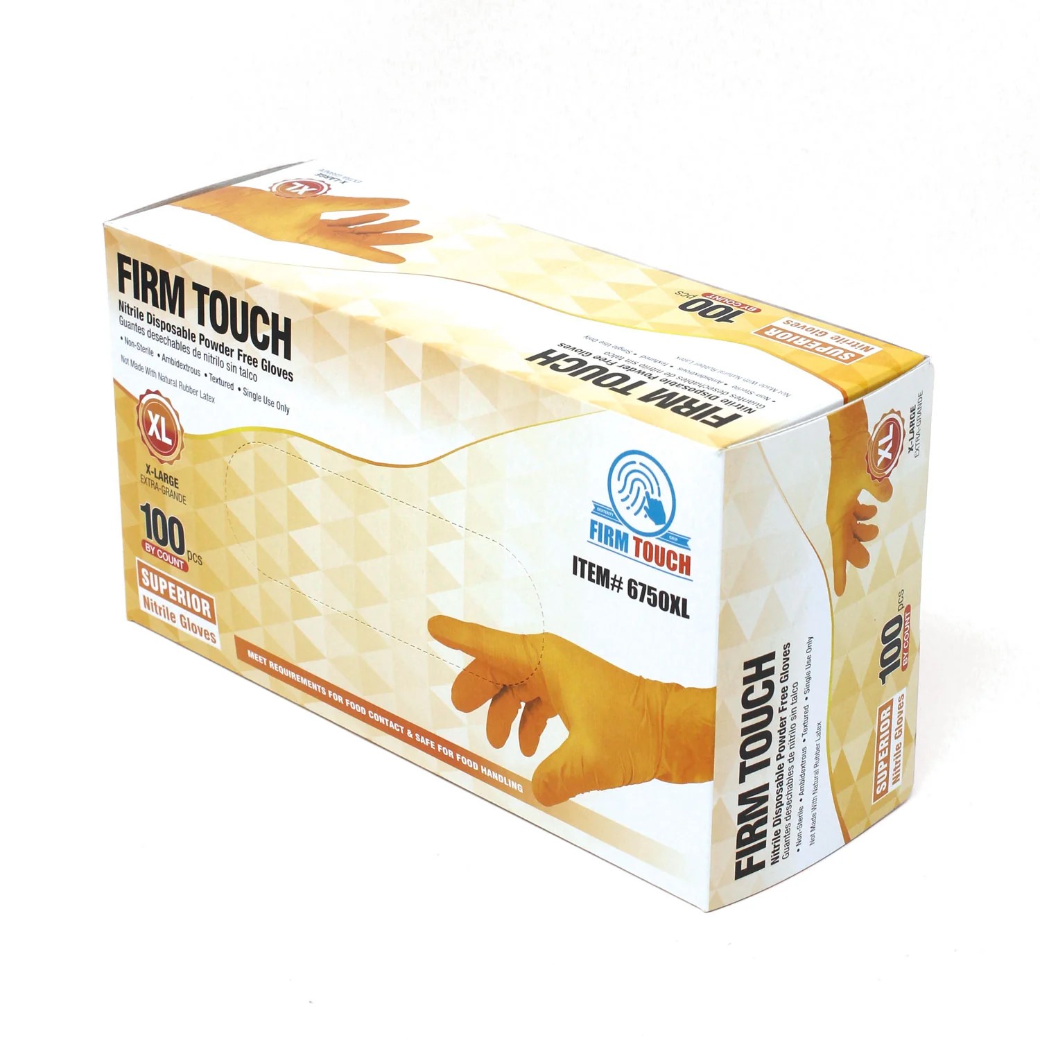6750- FIRM TOUCH 5 Mil Nitrile Disposable Industrial Grade Powder Free ...