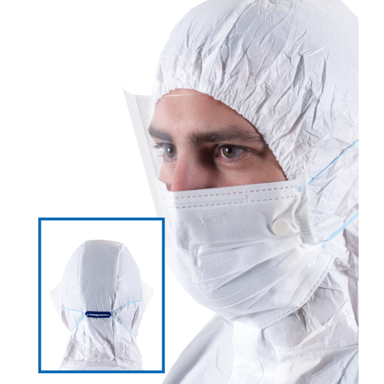 Sterile looped visor face mask, offering advanced bacterial and ...